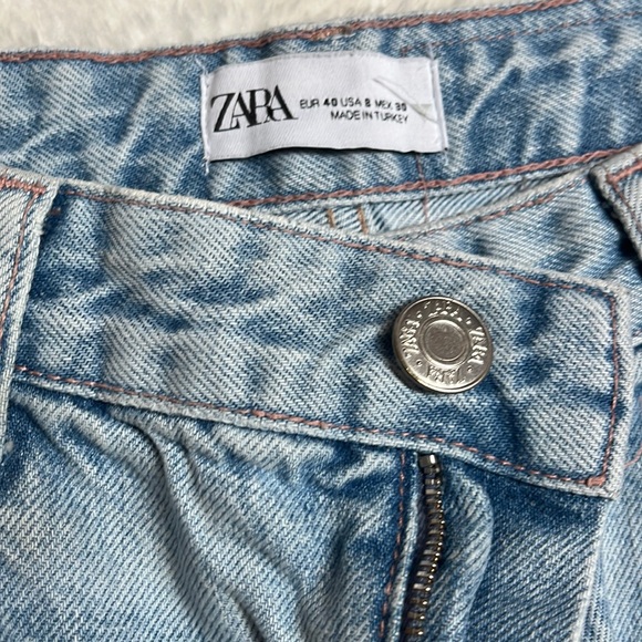 Zara | Jeans | Zara Light Wash High Rise Wide Leg Jeans Sz 8 | Poshmark